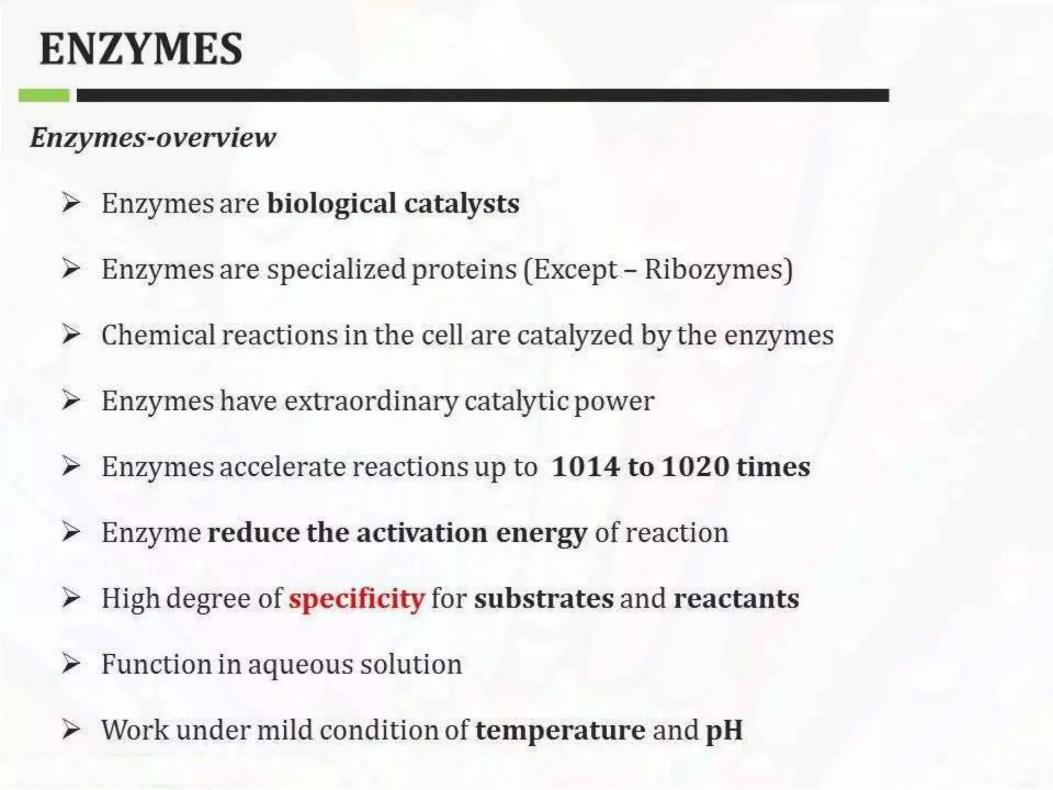 Properties of enzymes | PPTX