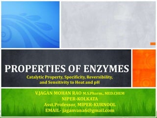 Properties of enzymes | PPTX