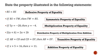 Properties of equality and Proving | PPTX