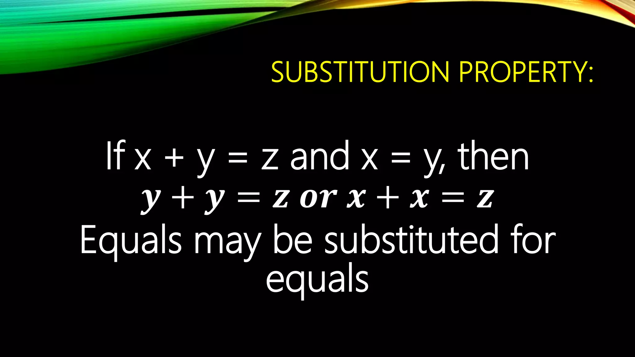 Properties of equality | PPTX