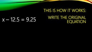 Properties of equality | PPTX