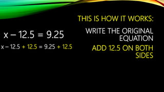 Properties of equality | PPTX