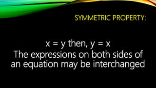 Properties of equality | PPTX