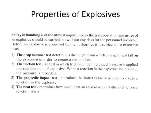 Properties_of_Explosives.pptx | Chemistry | Science