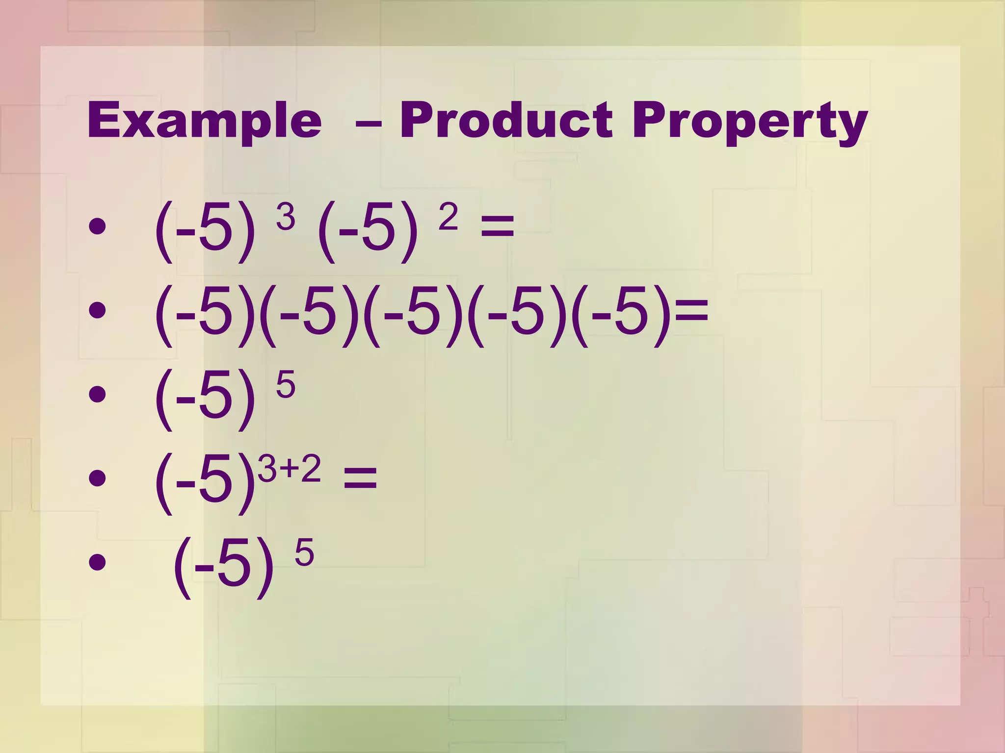 Properties Of Exponents | PPT