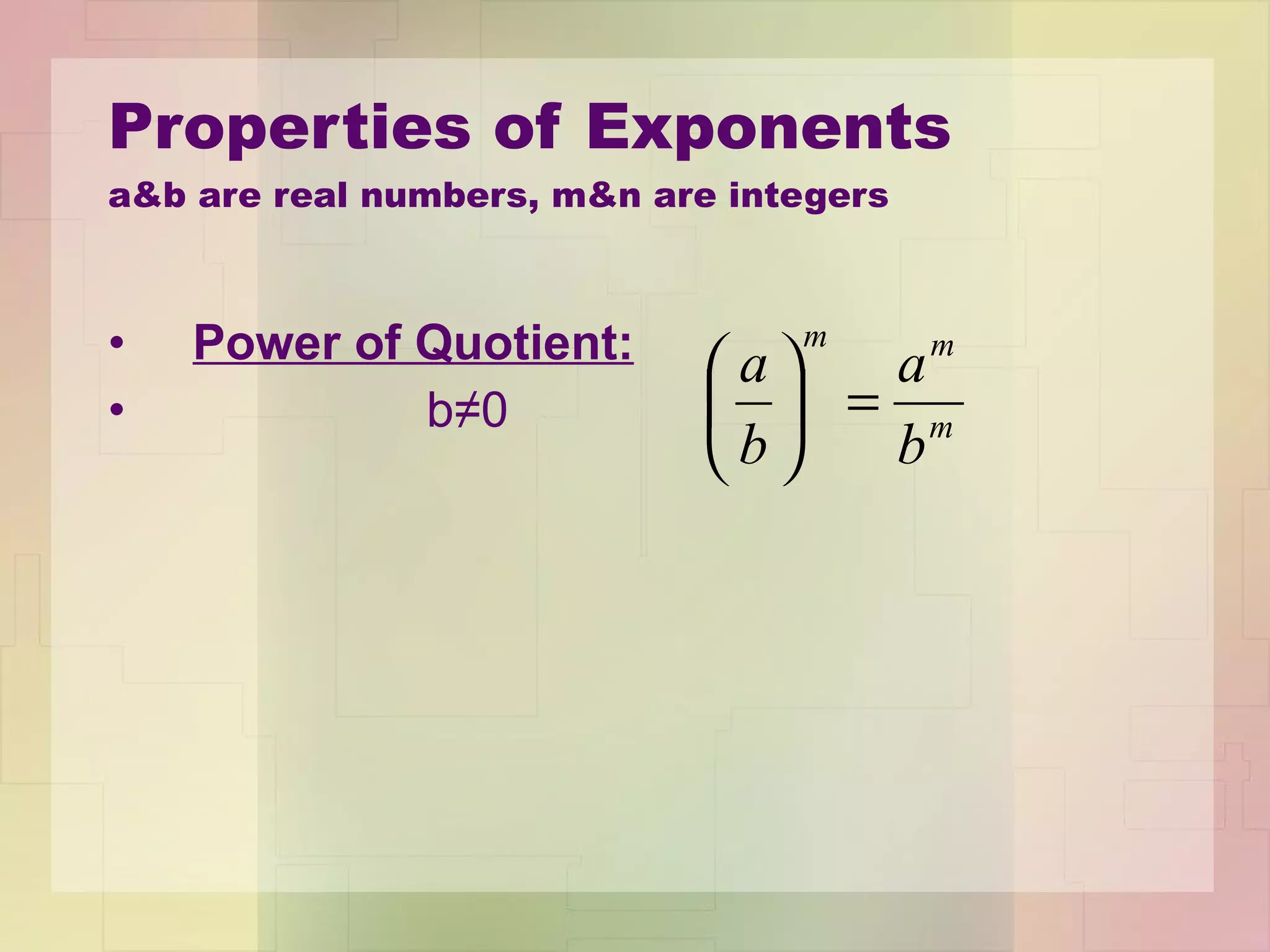 Properties Of Exponents | PPT