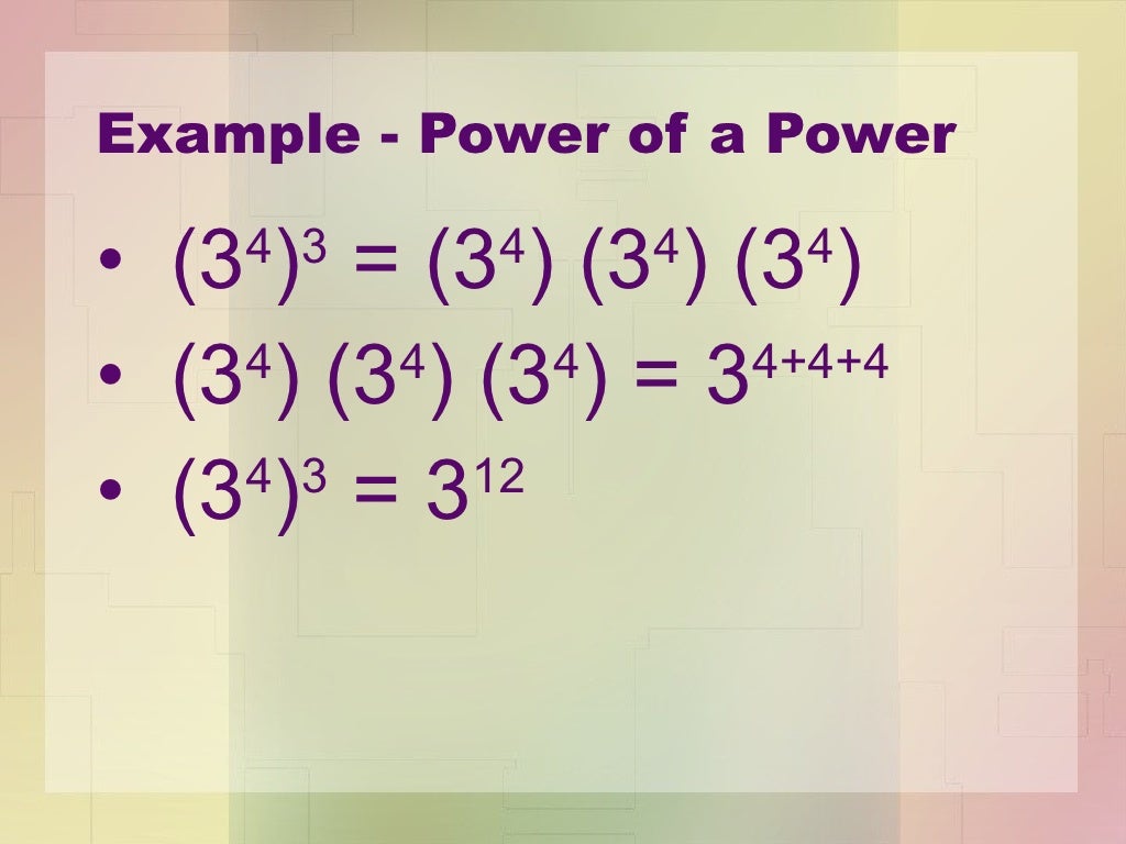 Properties Of Exponents