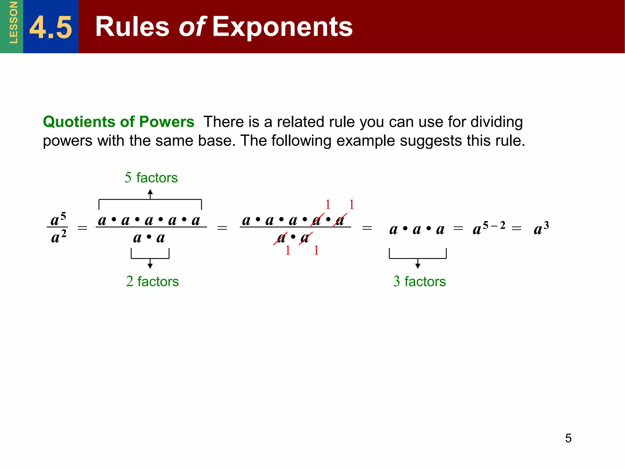 Properties of exponents | PPT