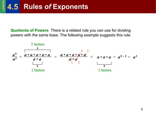 Properties of exponents | PPT