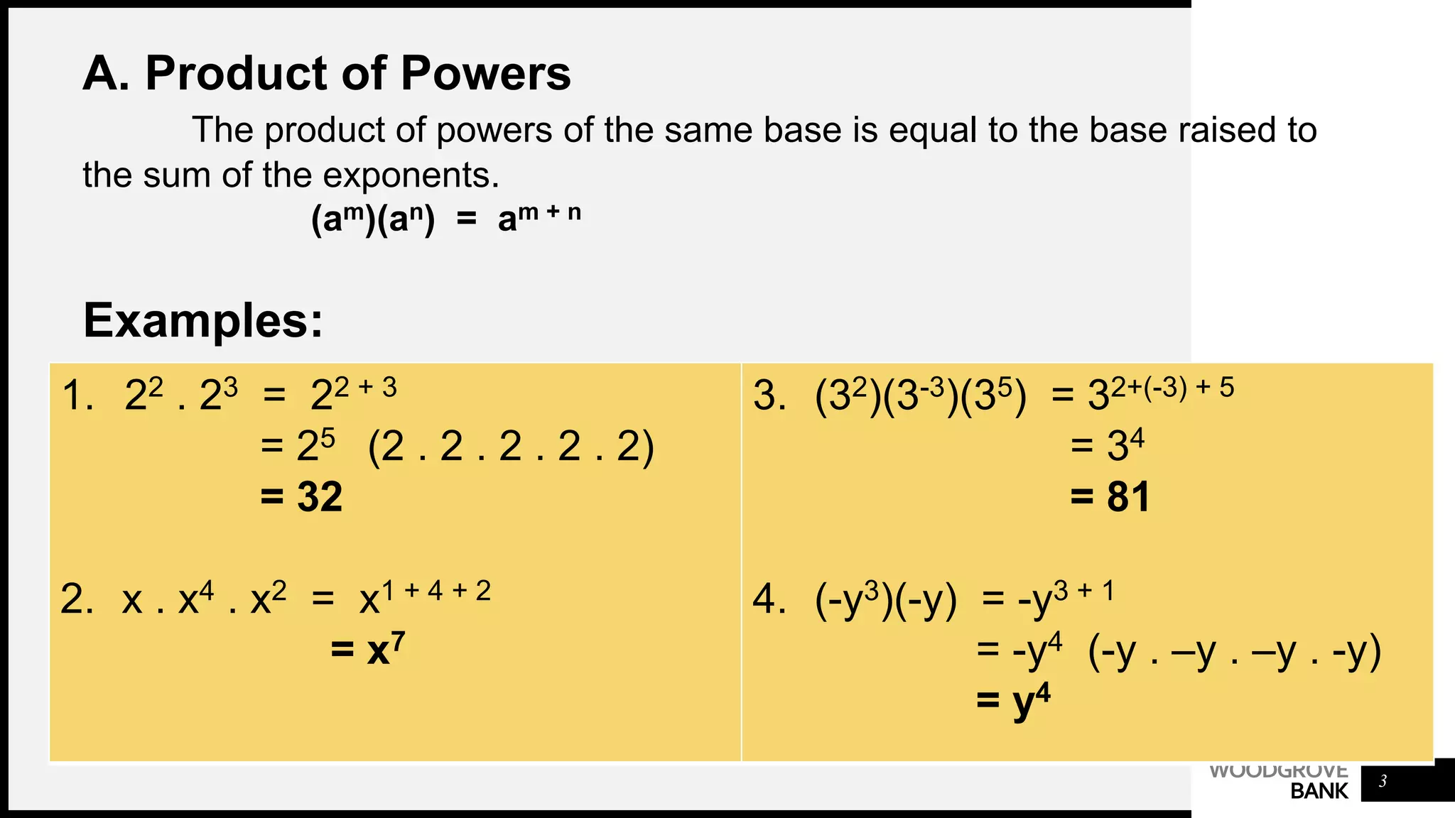 Properties of exponents | PPTX