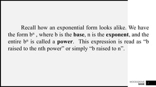 Properties of exponents | PPTX