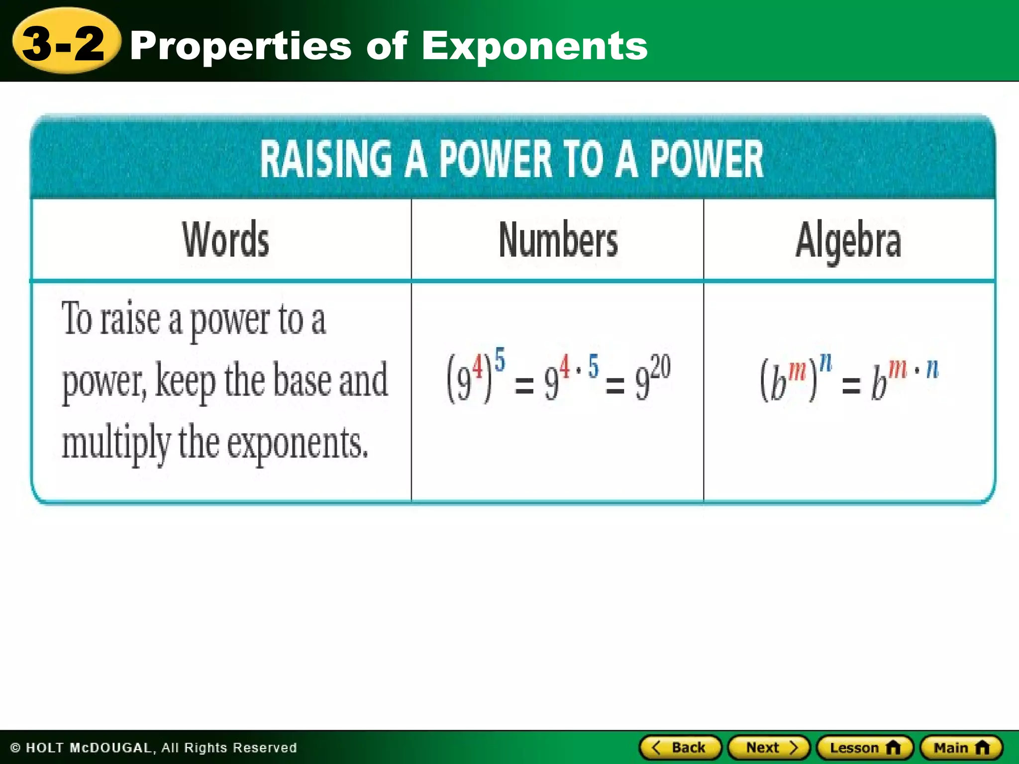 September 4th_Properties of exponents | PPT | Physics | Science