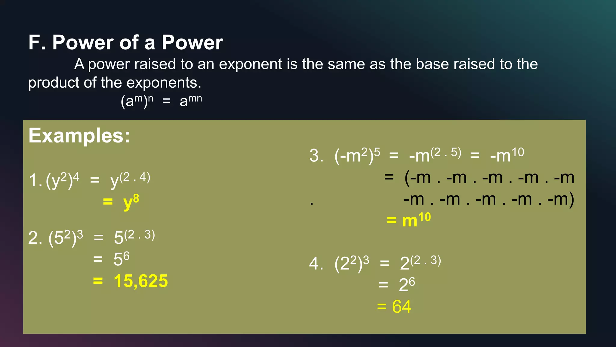 Properties of exponents 2 with activity | PPT