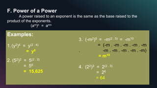 Properties of exponents 2 with activity | PPT