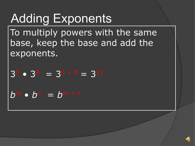 Properties of exponets | PPT