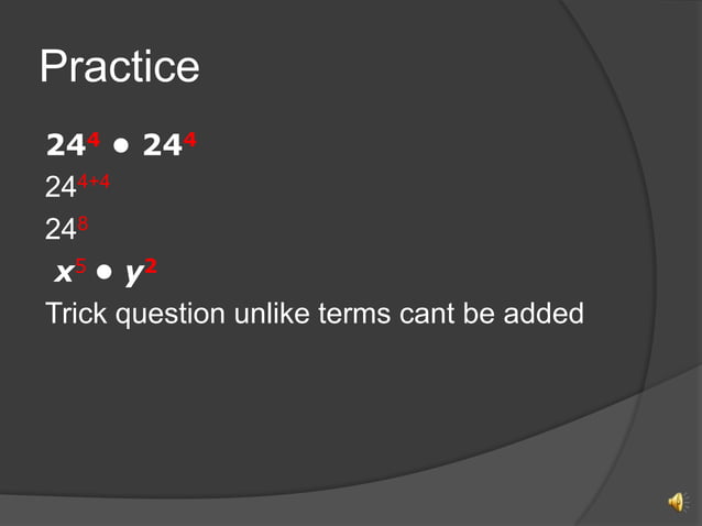 Properties of exponets | PPT