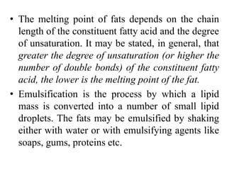 Properties FATS and OILS detailed study and notes | PPTX