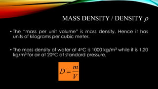 Properties of Fluids | PPTX