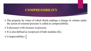 Properties of fluids | PPTX