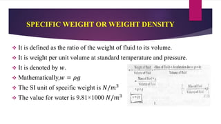 Properties of fluids | PPTX