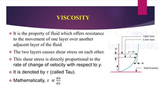 Properties of fluids | PPTX