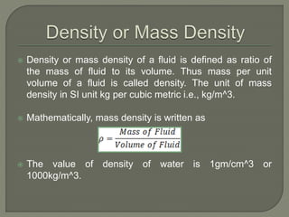 Properties of fluids c | PPTX