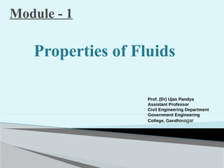 PROPERTIES OF FLUIDS mechanics Civil engineering | PPTX