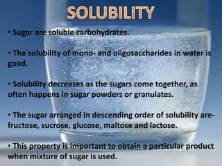 Properties of food carbohydrates | PPTX