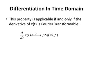 Properties of fourier transform | PPTX