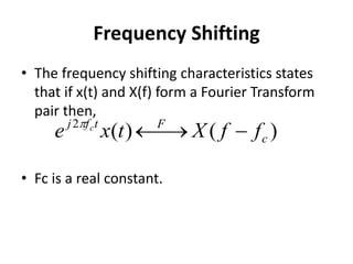 Properties of fourier transform | PPTX