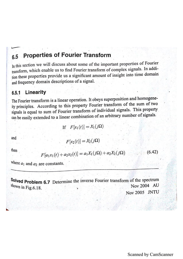EC202 SIGNALS & SYSTEMS Properties of fourier transform NOTES | PDF EC202 SIGNALS & SYSTEMS Properties of fourier transform NOTES | PDF