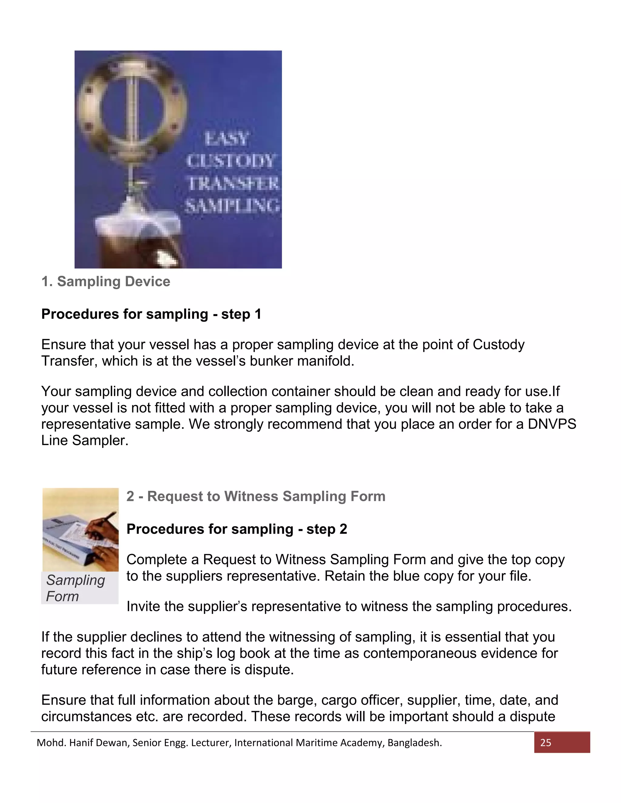 Properties of Fuel Oil & Bunkering Procedure by Hanif Dewan | PDF