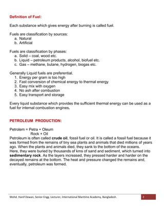 Properties of Fuel Oil & Bunkering Procedure by Hanif Dewan | PDF