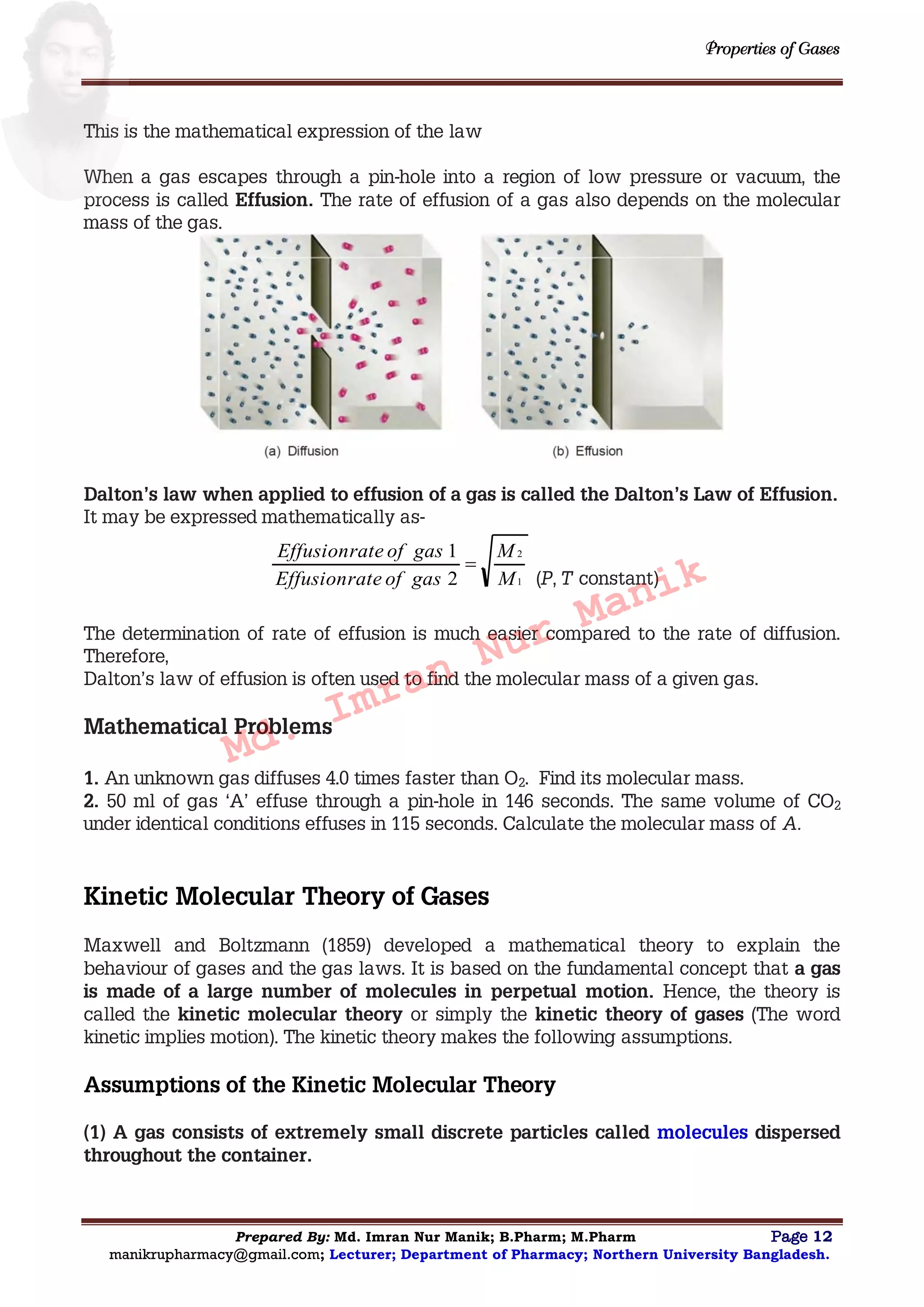 Properties of gases extended oct 2020 | PDF