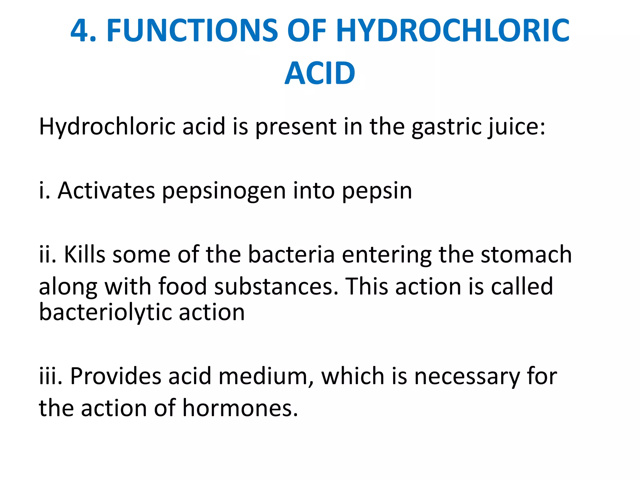 Properties of gastric juice, composition of gastric juice and functions of gastric juice | PPTX
