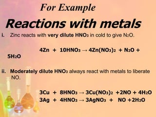 Properties of hno3 | PPTX