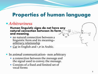Properties of human language | PPSX