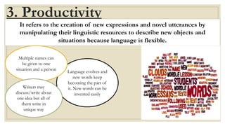 Properties of human language | PPTX