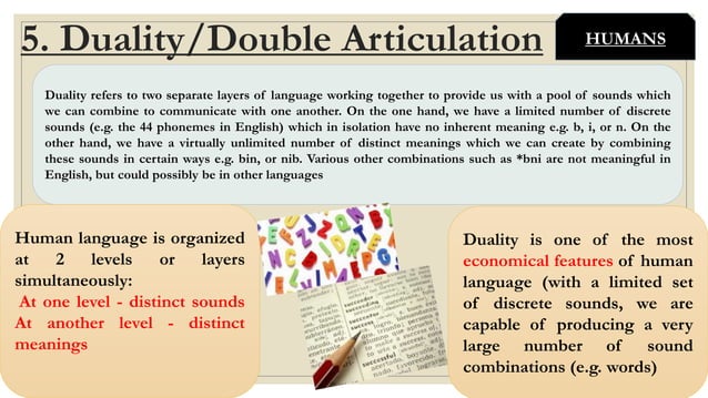 Properties of human language | PPT