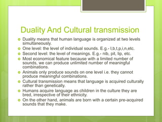 Properties of human language | PPT