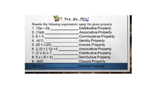 DIFFERENT PROPERTIES OF INTEGERS PRESENTAION .pptx | Physics | Science
