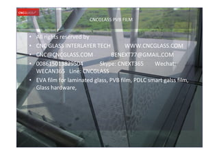 Properties of laminating safety glass with pvb interlayer film | PDF