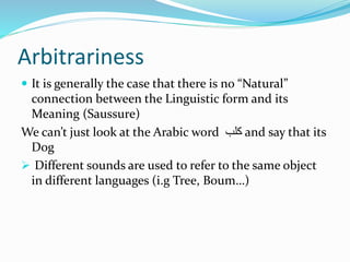 Properties of Human Language | PPTX