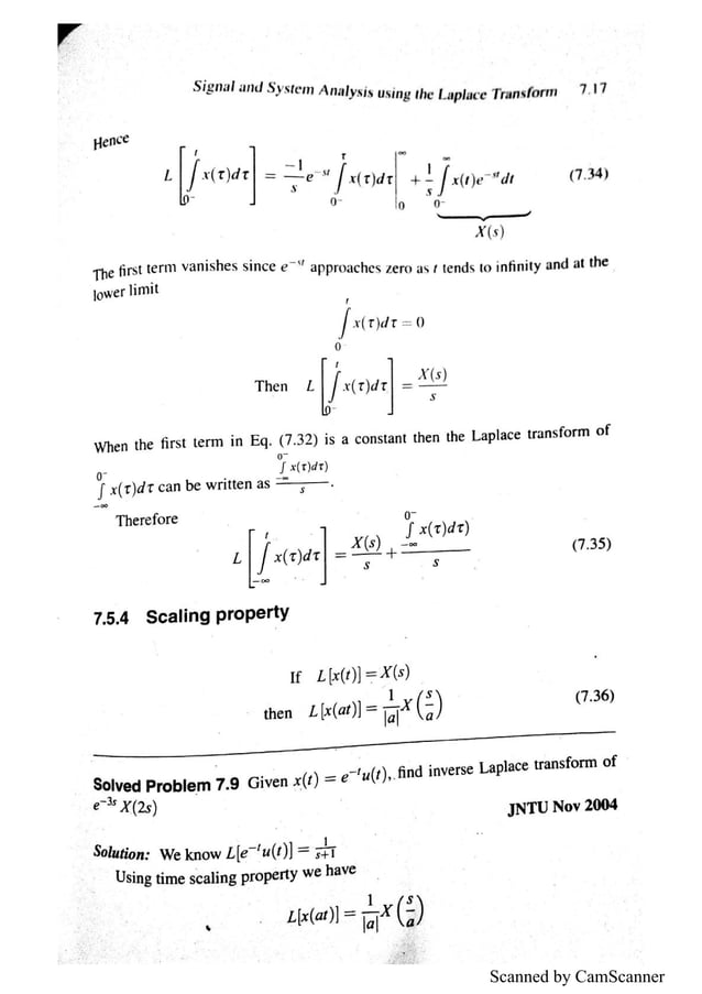 EC202 SIGNALS & SYSTEMS Properties of LAPLACE transform NOTES | PDF