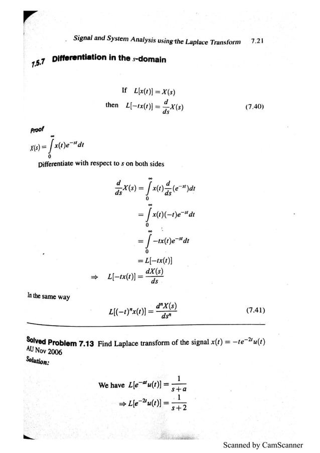 EC202 SIGNALS & SYSTEMS Properties of LAPLACE transform NOTES | PDF