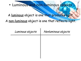 Properties of light | PPT