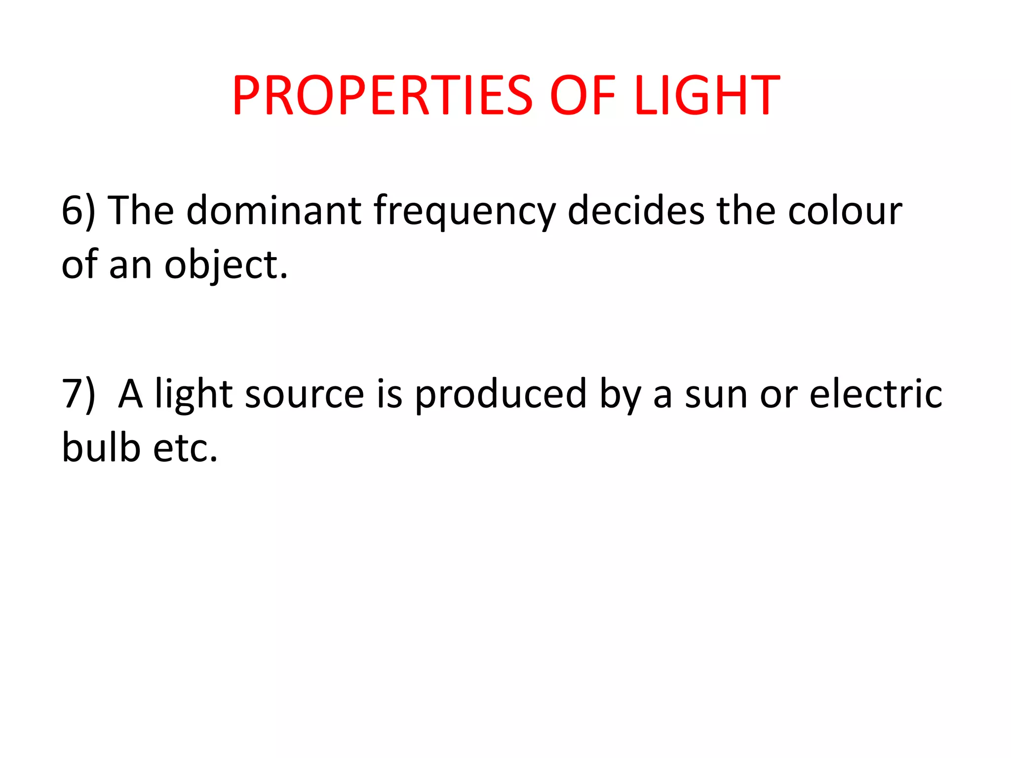 Properties of light | PPTX