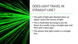 PROPERTIES OF LIGHT for middle school students | PPTX