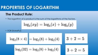 THE PROPERTIES OF LOGARITHM PRESENTATION.pptx