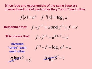 Properties of logarithms | PPT